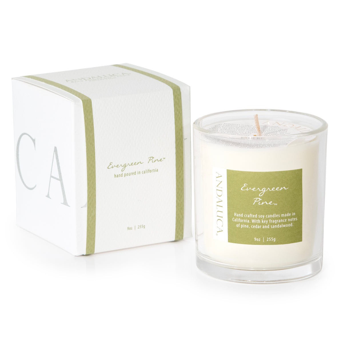 Evergreen Pine 9oz Candle — Andaluca Home